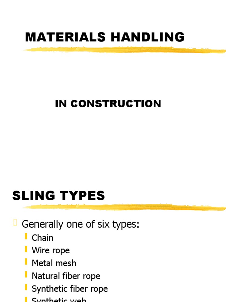 Materials Handling: in Construction | PDF | Rope | Wire