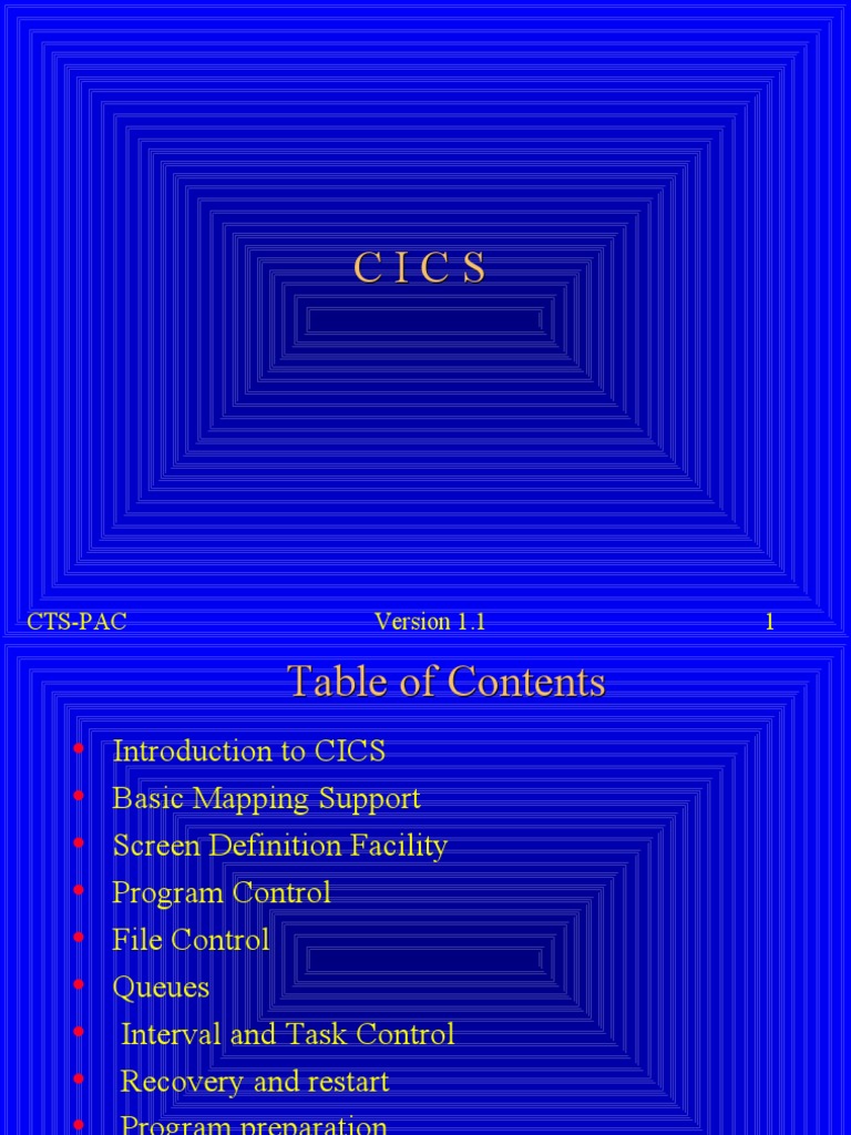 Basic CICS | PDF | Data | Information Technology