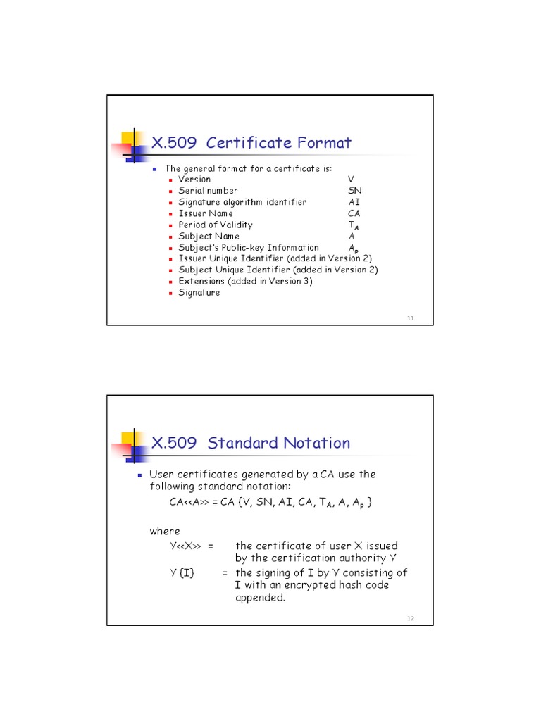 X.509 Certificates: Formats, Hierarchies, Trust Models, and Revocation ...