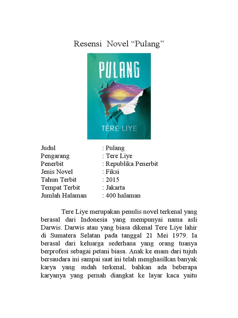 Resensi Tere Liye Pulang Pdf