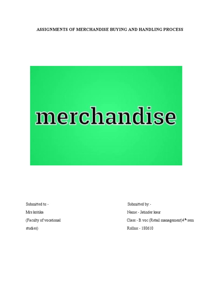 Merchandise Management cp2 | PDF | Merchandising | Retail