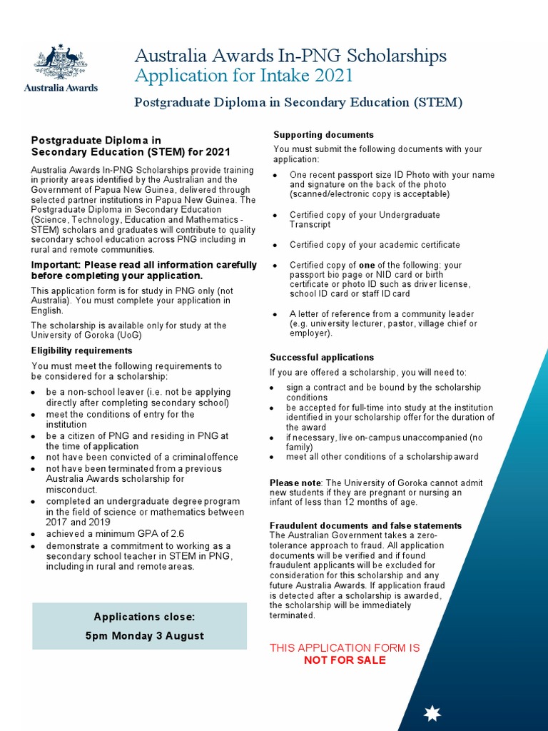 2021 PGD Education Application Form Fillable 23062020 | PDF | Fraud ...