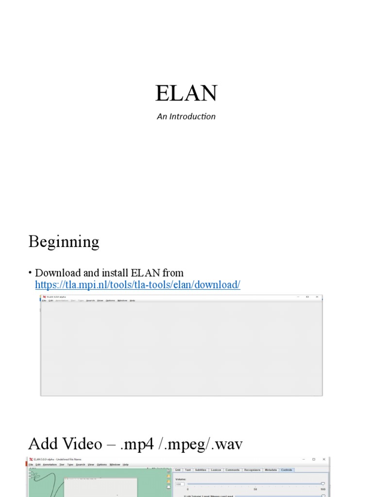 ELAN | PDF