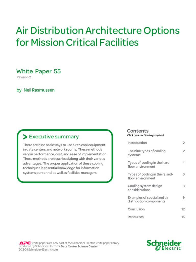 Air Distribution Architecture Options For Mission Critical Facilities ...