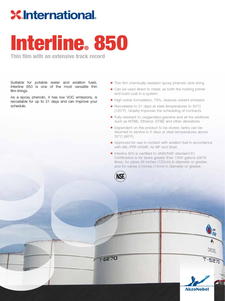 Interline 850+br+eng PDF | PDF | Gasoline | Epoxy