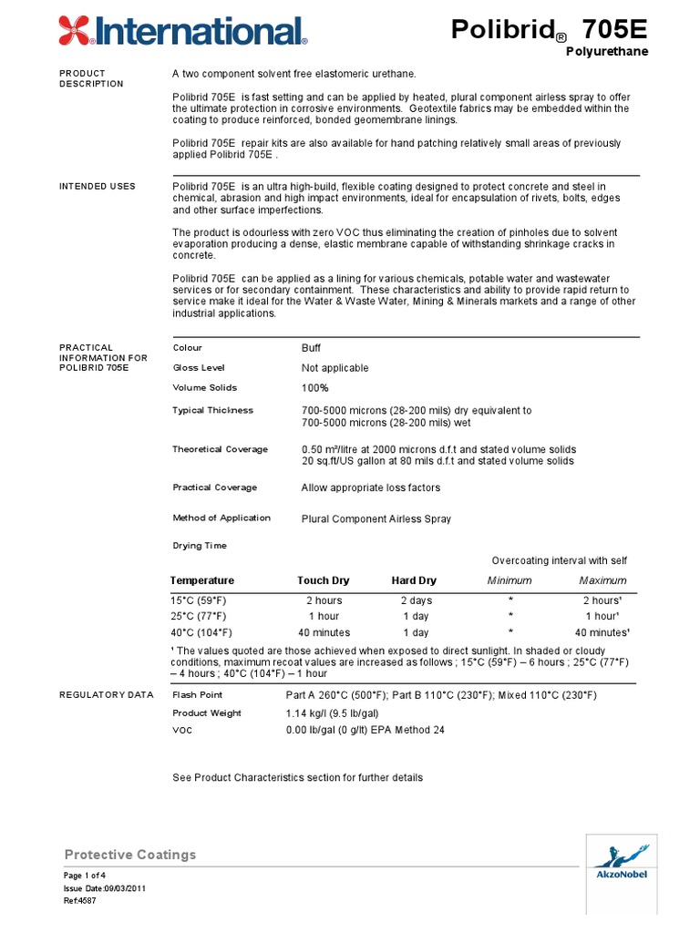 Polibrid 705E Approved Database PDF | PDF | Volatile Organic Compound | Solid