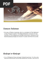 Samaon Sulaiman: Kutyapi Master and Awardee | PDF | Art
