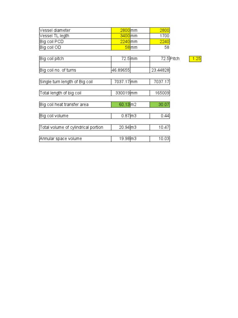 Limpet Coil Area Calculation | PDF | Home & Garden | Science & Mathematics