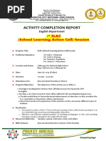 LAC Accomplishment Report SY 2022-2023 | PDF | Teachers | Learning