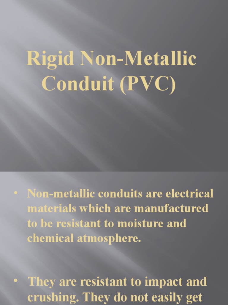 Rigid Non-Metallic Conduit (PVC) | PDF | Electromagnetism | Components