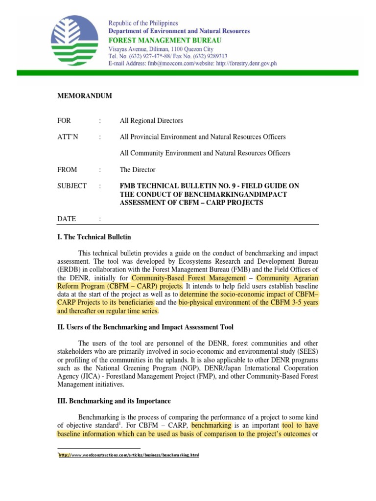 Denr CBFM | PDF | Sampling (Statistics) | Survey Methodology