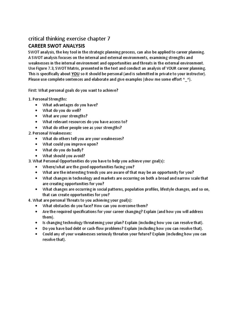 Chapter 7 BUS101 Assignment Week 4 | PDF