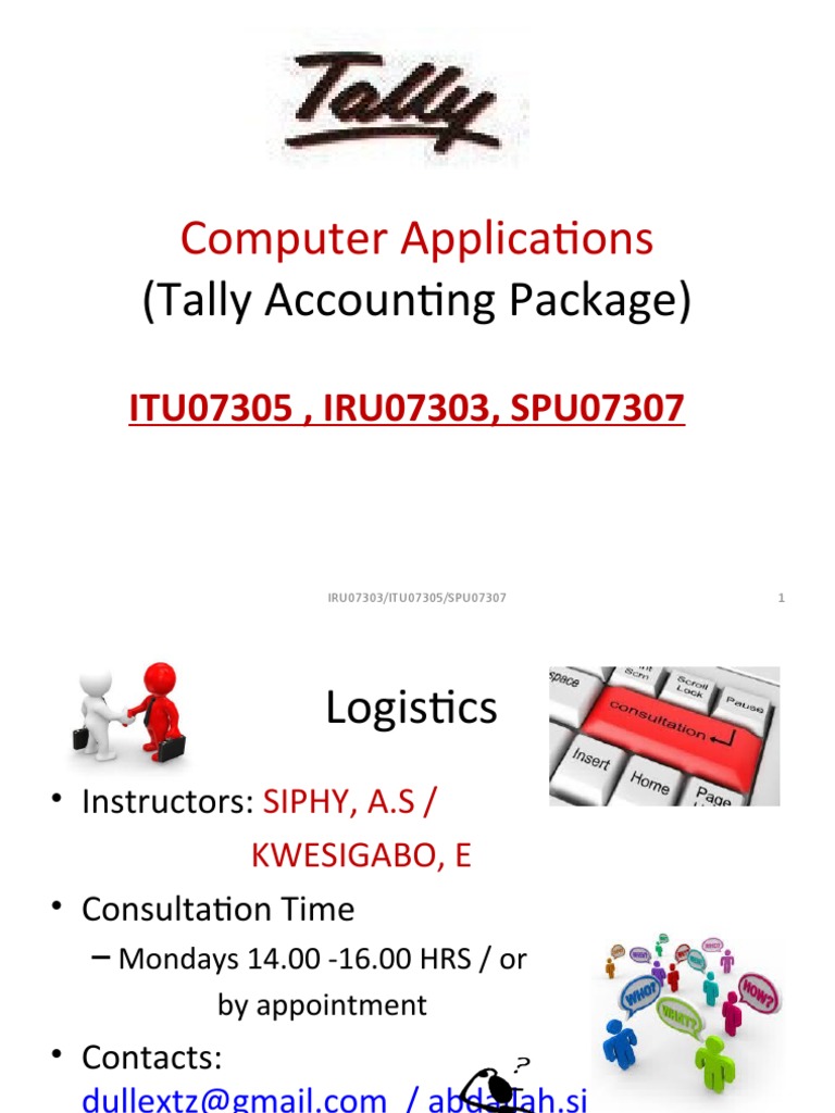 Computer Applications: (Tally Accounting Package) | PDF | Voucher ...