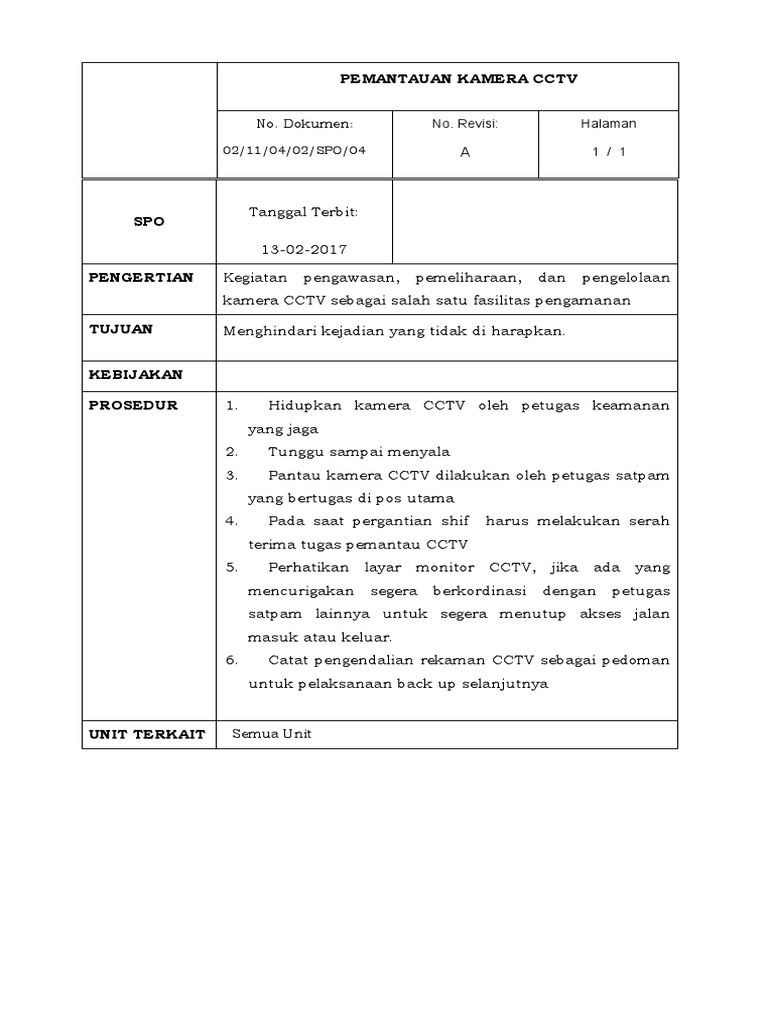 Panduan Pemantauan Kamera CCTV | PDF