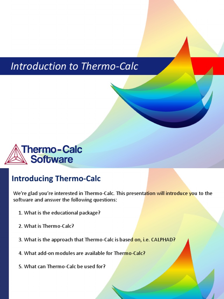 Introduction To Thermo-Calc | PDF | Chemical Equilibrium | Phase (Matter)