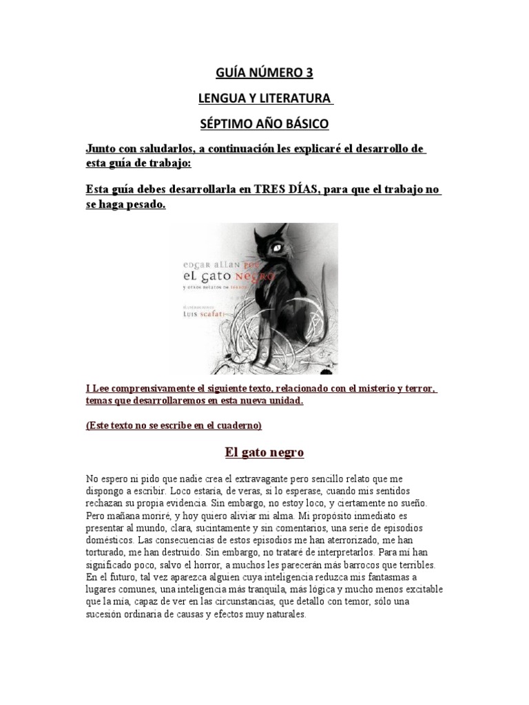 El Gato Negro | PDF | Gatos