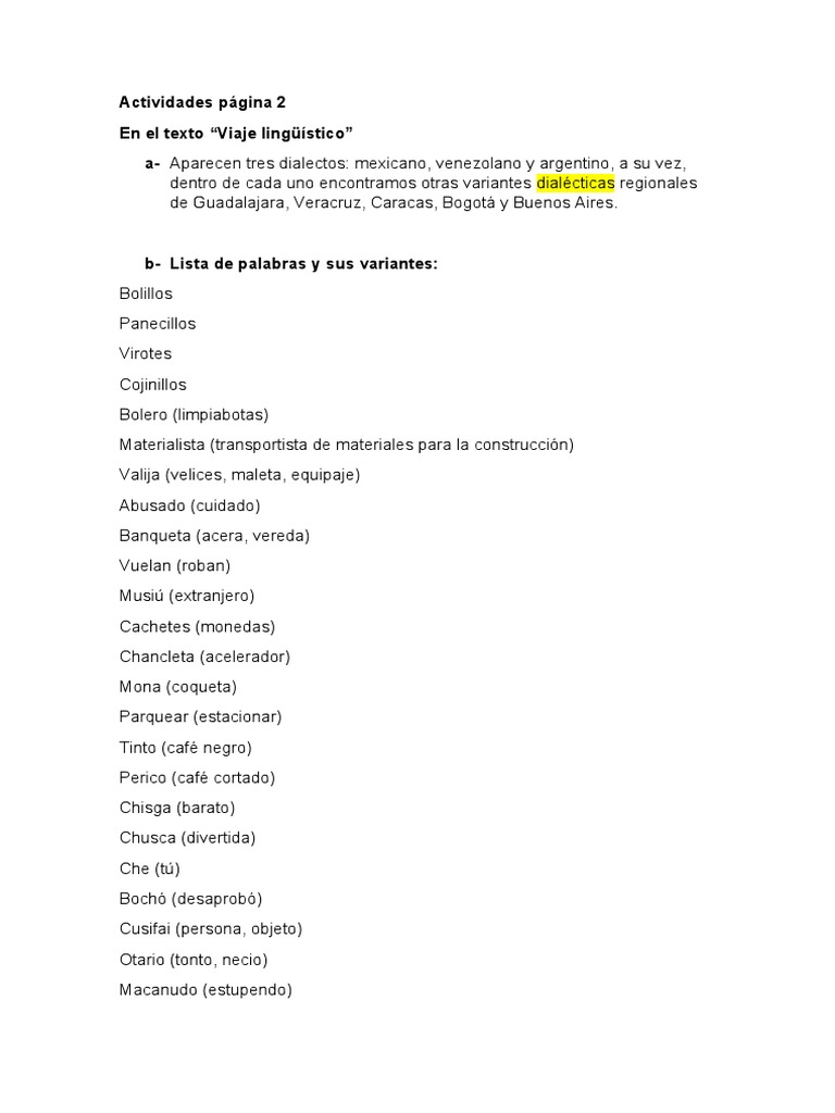 Significado de "under side" en dialectos | PDF | Idiomas