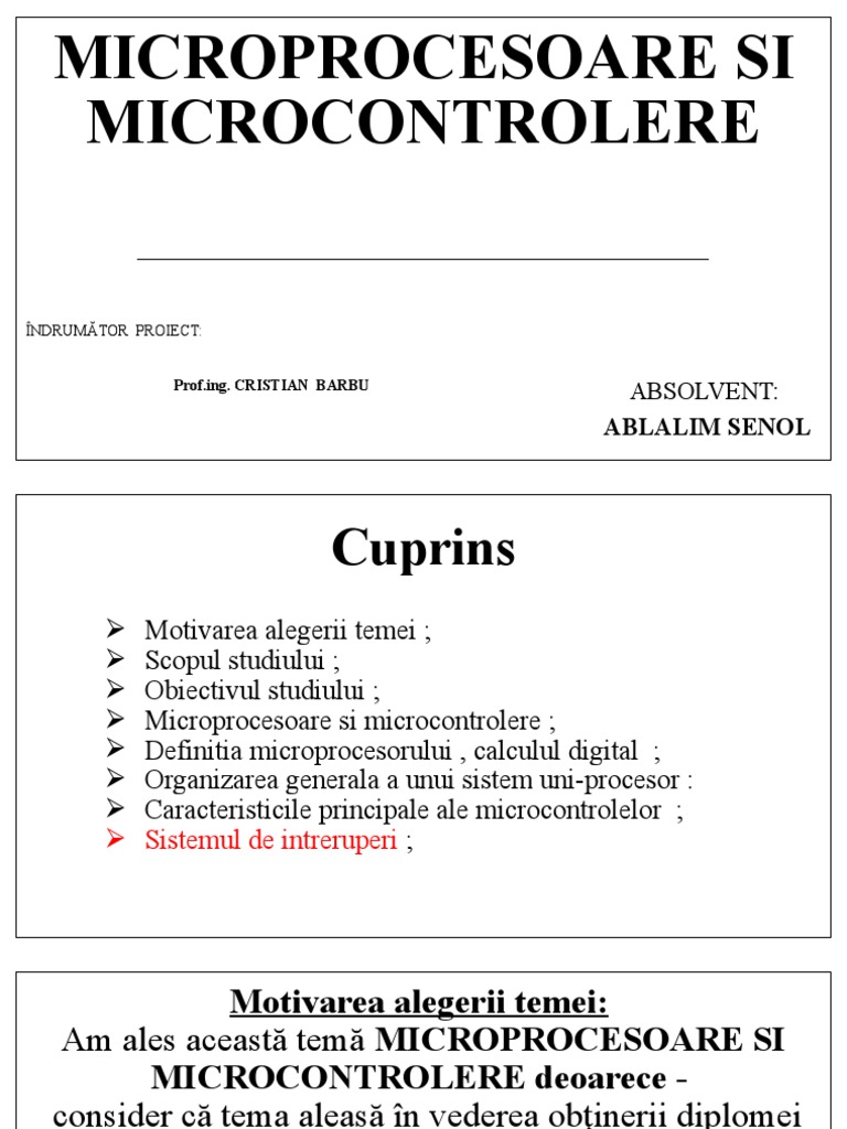Microprocesoare Si Microcontrolere | PDF