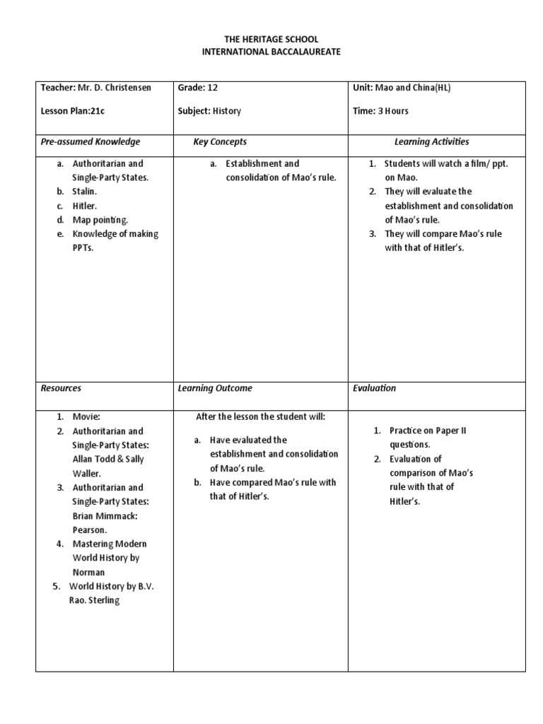 IB History: Mao's Rule Analysis | PDF | Mao Zedong | Communist Party Of ...