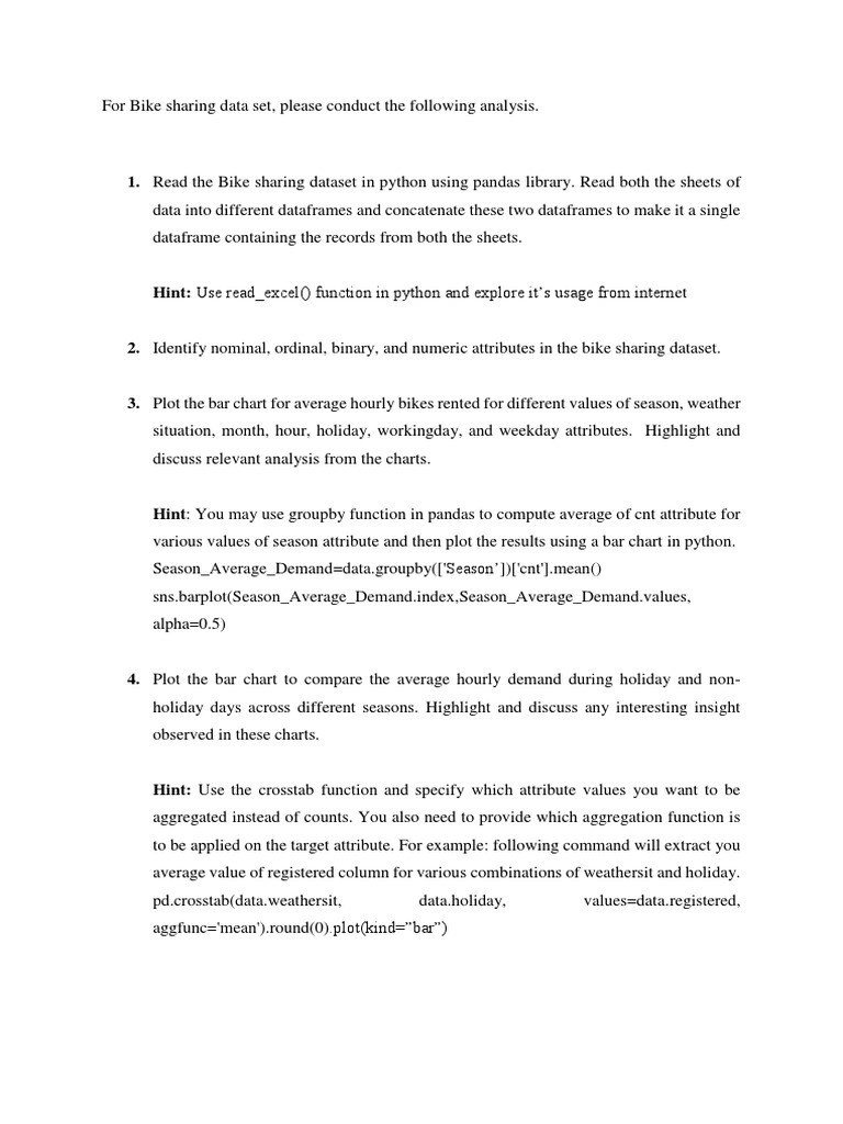 BIke Sharing Dataset Assignment PDF | Download Free PDF | Scatter Plot ...