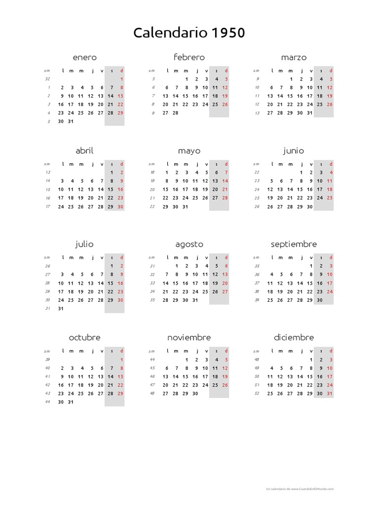Calendario 1950 | PDF | Violencia
