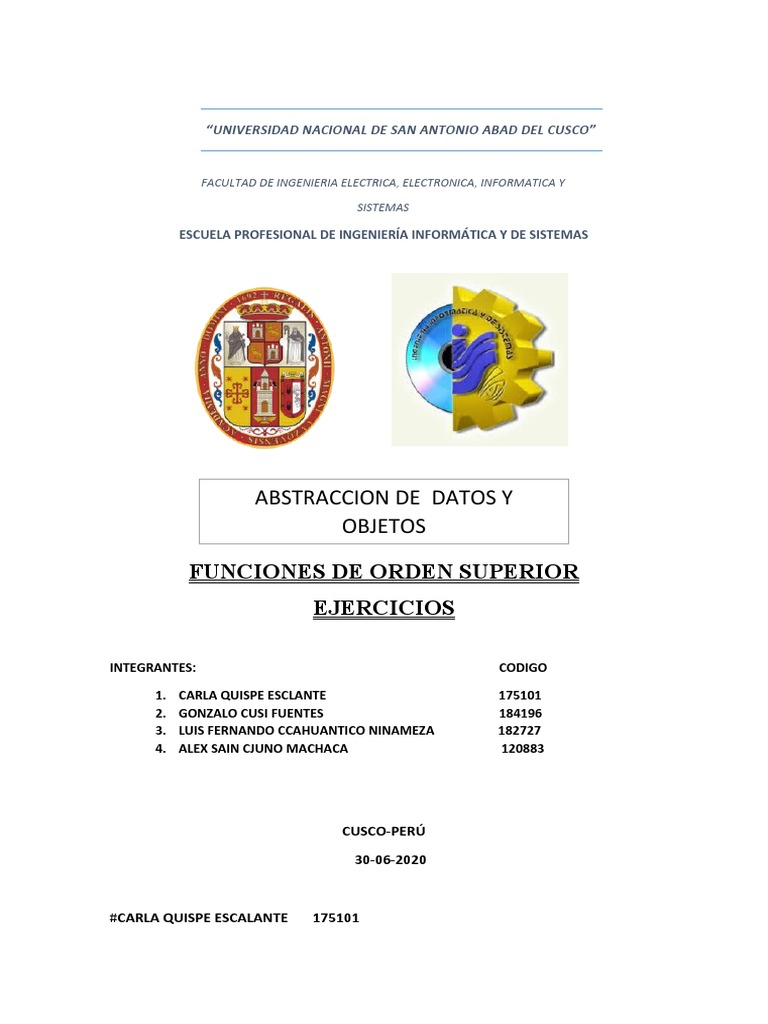 Funciones de Orden Superior | PDF | Ingeniería | Science Funciones de Orden Superior | PDF | Ingeniería | Science
