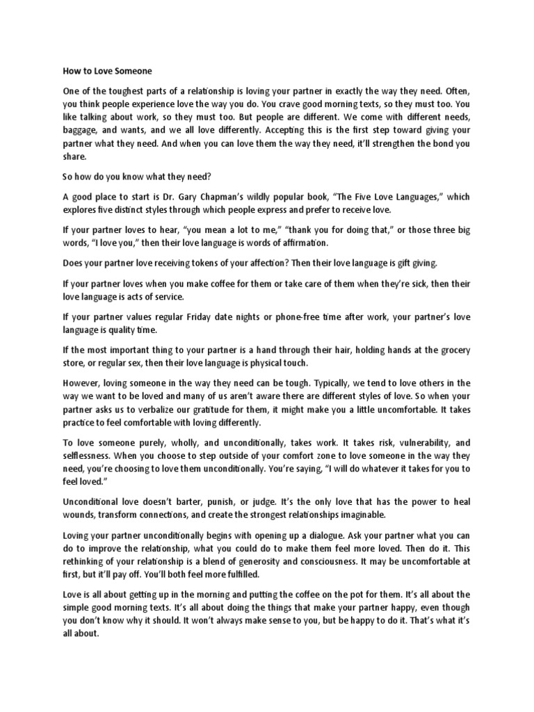 Loving Your Partner Right | PDF | Love | Psychology