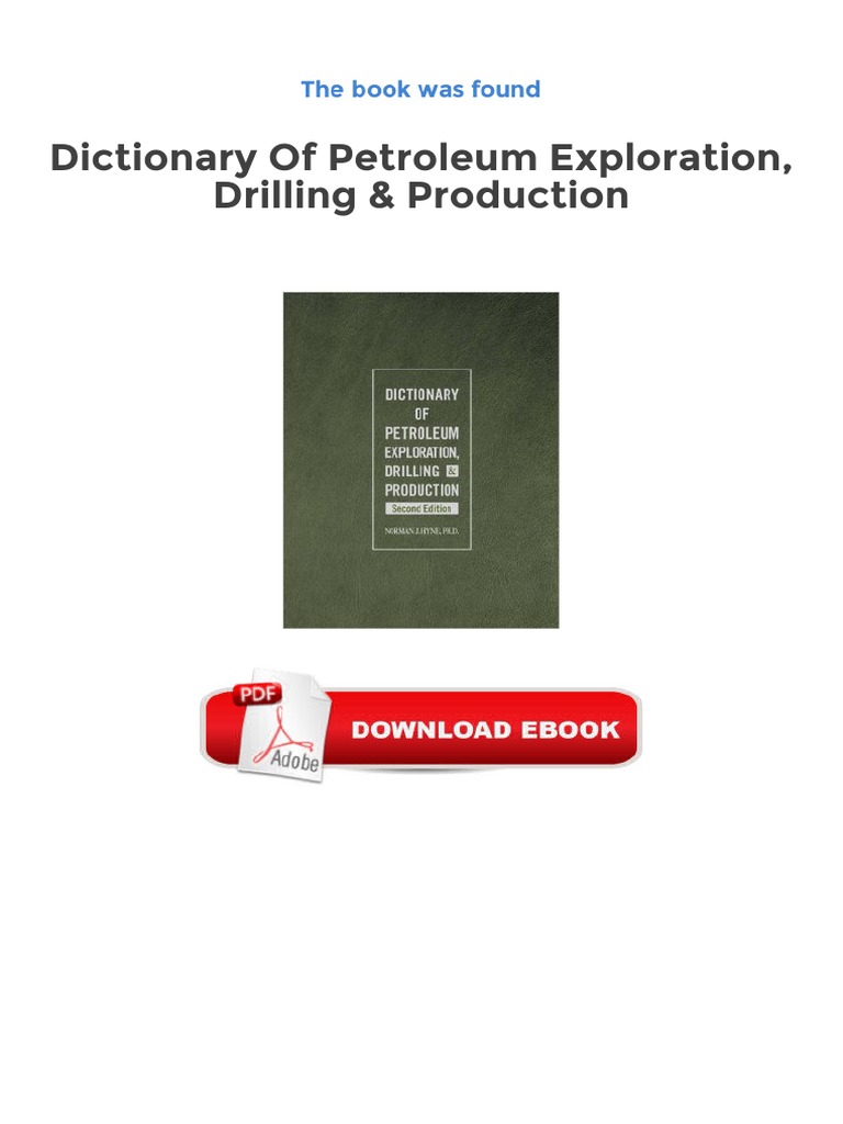 Dictionary of Petroleum Exploration Drilling Production Read Free Books ...