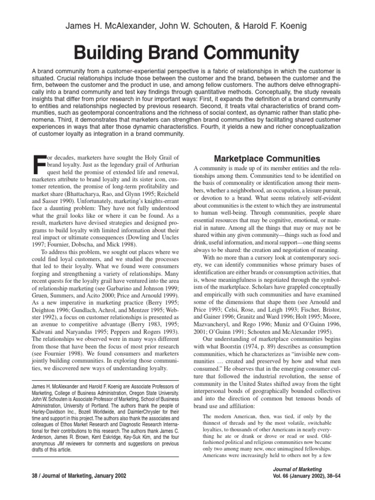 Building Brand Community PDF | PDF | Ethnography | Brand