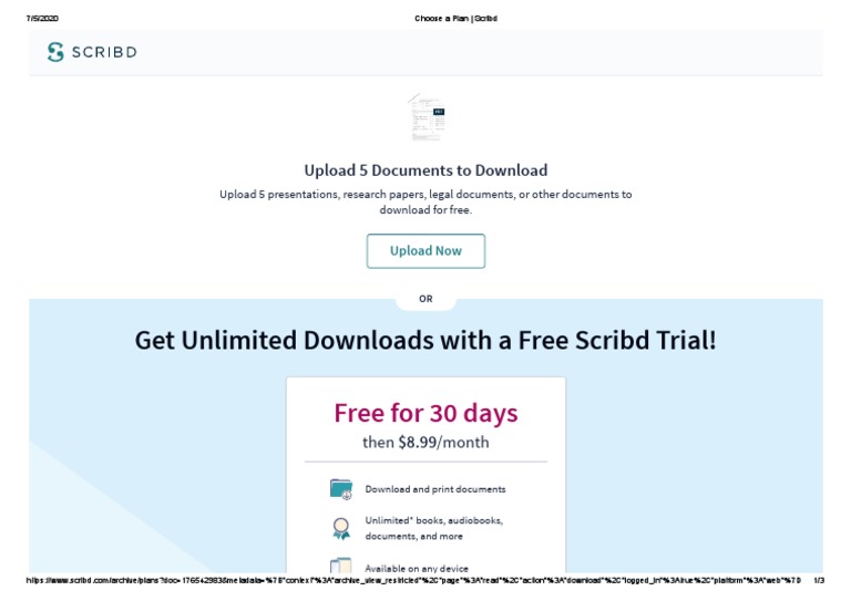 Get Unlimited Downloads With A Free Scribd Trial! | PDF