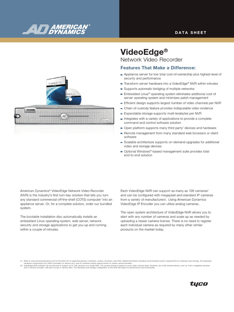 VideoEdge NVR A4EN R03 LR | PDF | Network Interface Controller ...