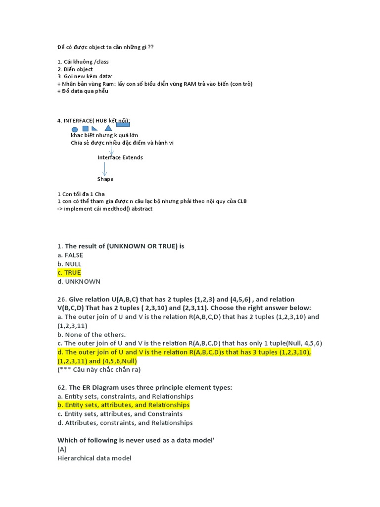 V (B, C, D) That Has 2 Tuples (2,3,10) and (2,3,11) - Choose The Right ...