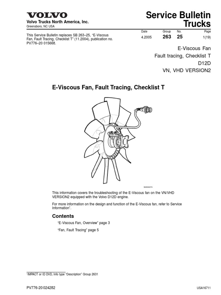 E-Viscous Fan, Fault Tracing, Checklist T PDF | PDF | Electrical Connector | Clutch