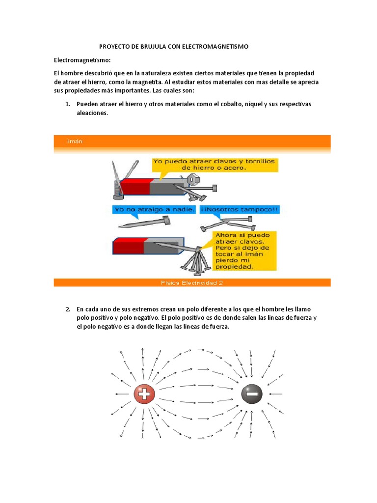 Brujula | PDF | Imán | Campo magnético