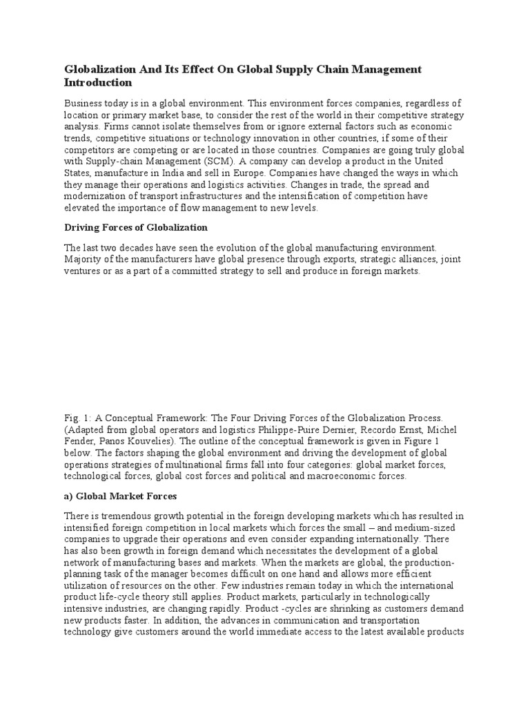 GU 02 Globalization and Its Effect On Global Supply Chain Management ...