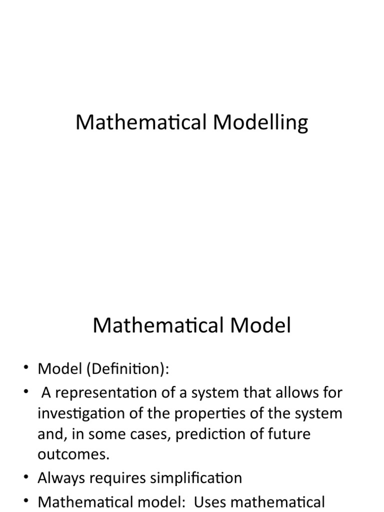 Mathematical Modelling | PDF | Mathematical Model | Conceptual Model