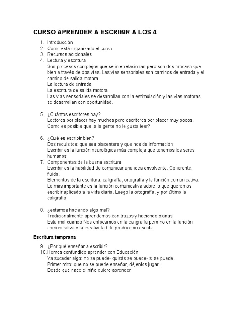 Curso Aprender A Escribir A Los 4 | PDF | Handedness | Escritura