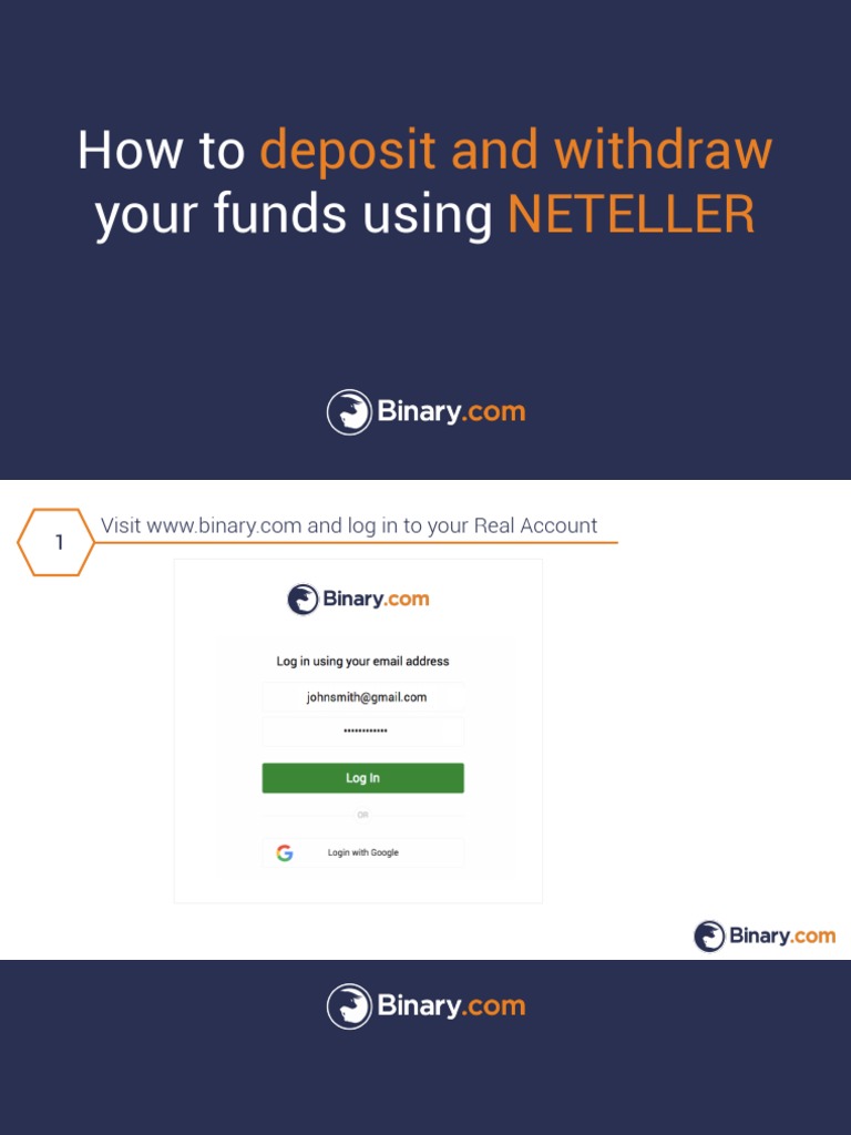 How To Your Funds Using: Deposit and Withdraw Neteller | PDF ...