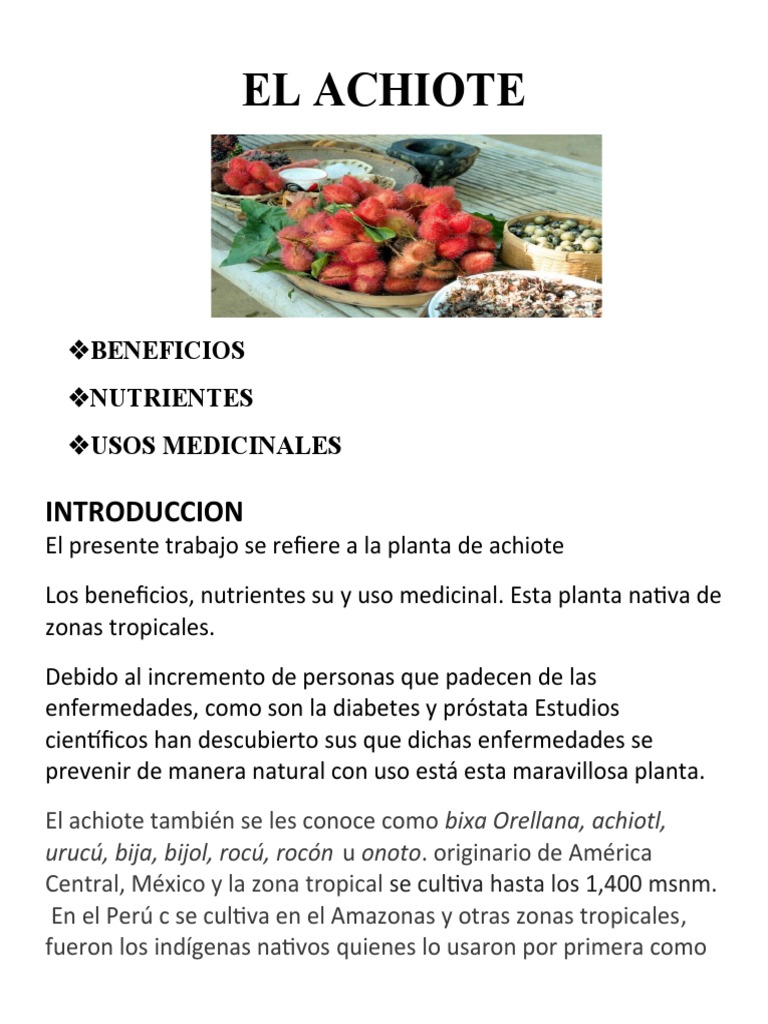 El Achiote | PDF