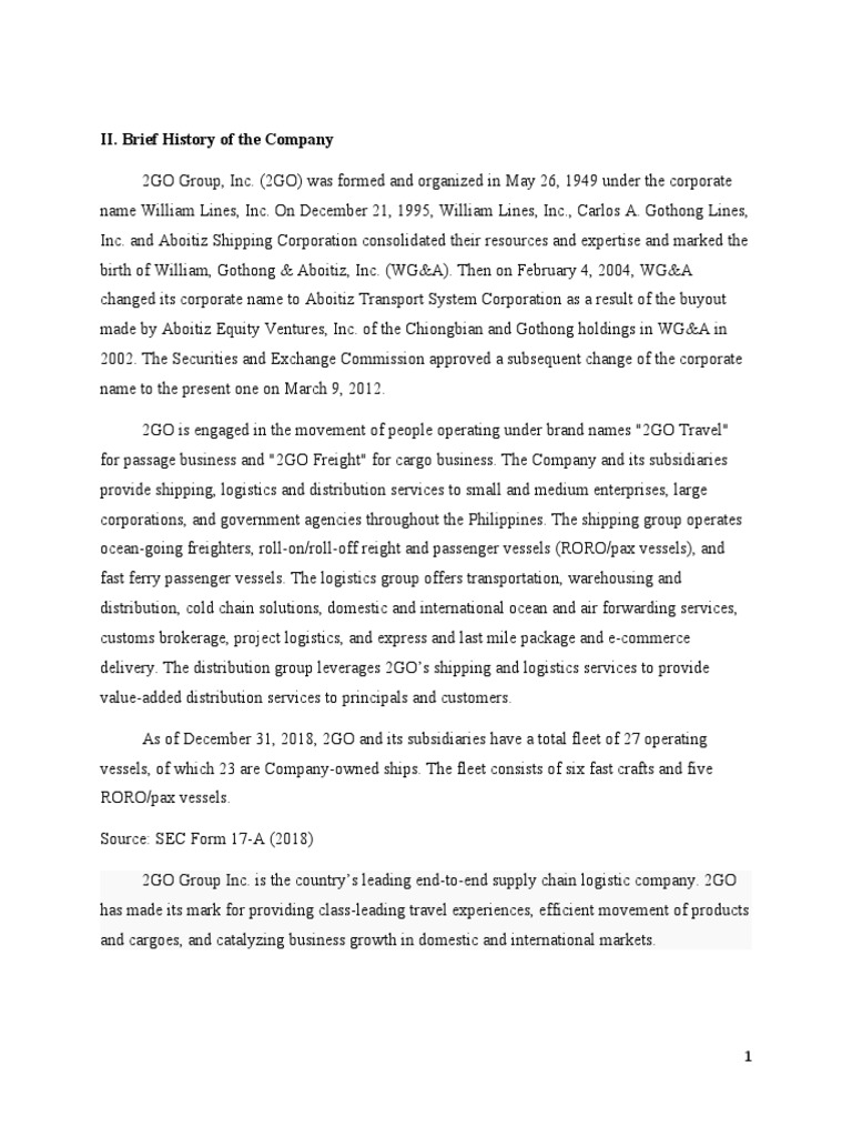 2GO Group's History and Services | PDF | Service Industries | Transport