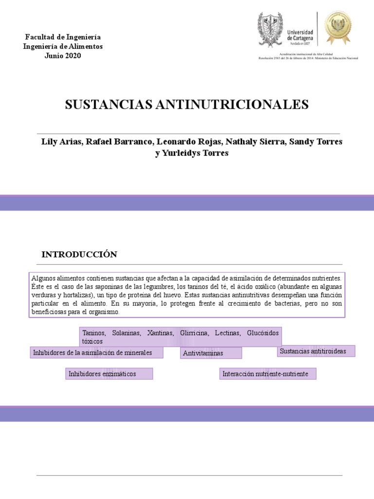 SUSTANCIAS ANTINUTRICIONALES.f | PDF | Inhibidor de la enzima | Legumbre