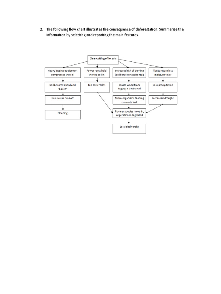 The Following Flow Chart Illustrates The Consequence of Deforestation ...