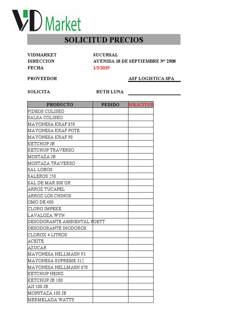 Planilla Asf Logistica | PDF