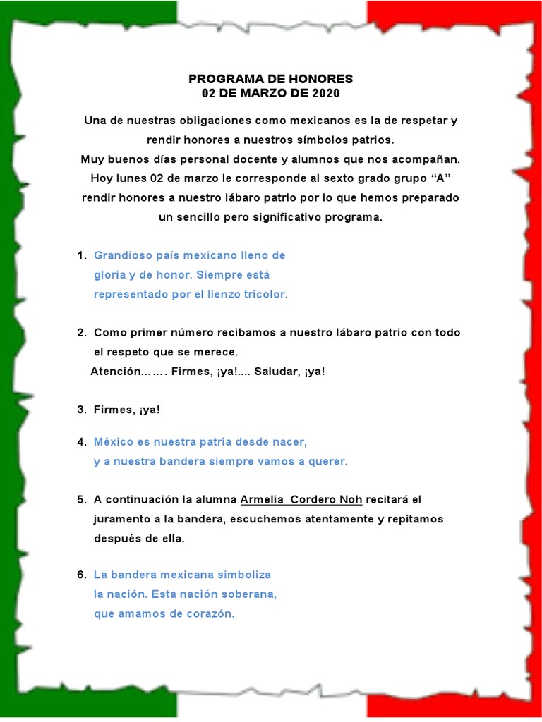 Programa de Homenaje | PDF | Amor