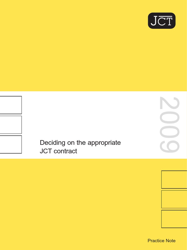 Deciding On The Appropriate JCT Contract August 2009 PDF | PDF ...