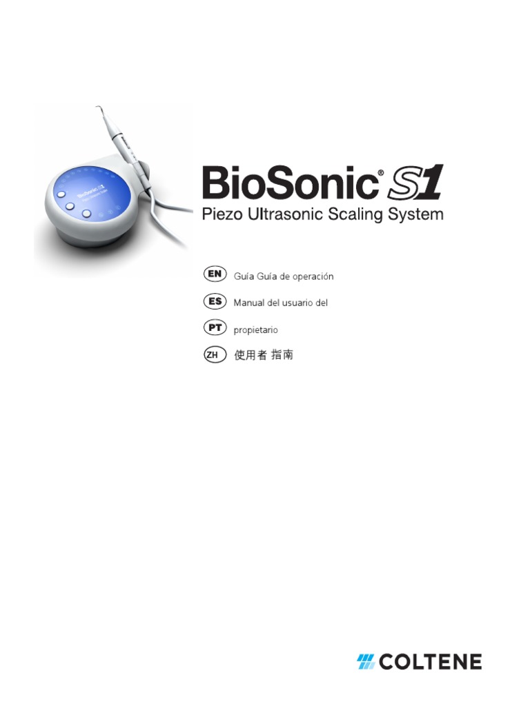 Cavitron BIOSONIC S1 | PDF | Humedad relativa | Agua