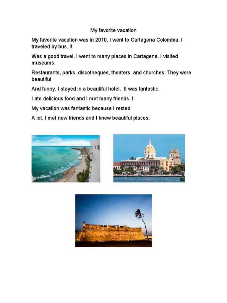 My Favorite Vacation | PDF