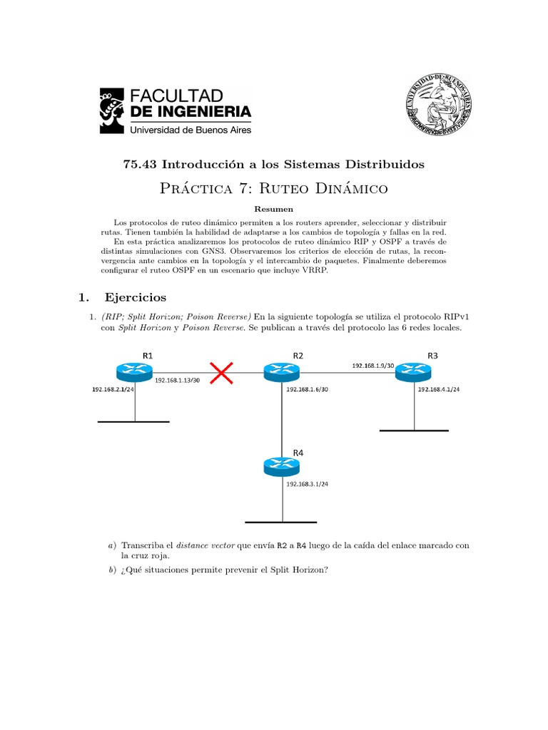 Practica Ruteo 1 PDF | PDF | Enrutador (Computación) | Enrutamiento