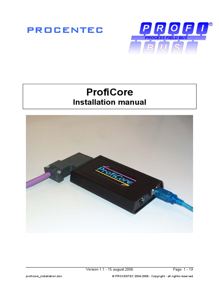 Manual Proficore Installation | PDF | Usb | Device Driver