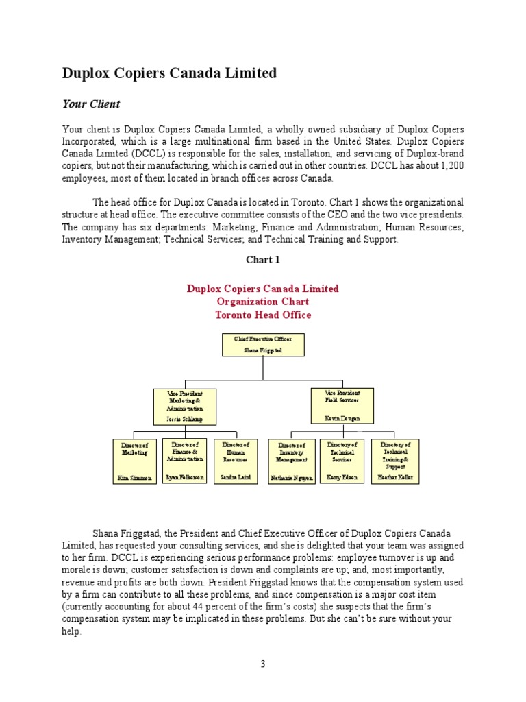 Duplox Copiers Canada Limited: Your Client | PDF | Human Resources ...
